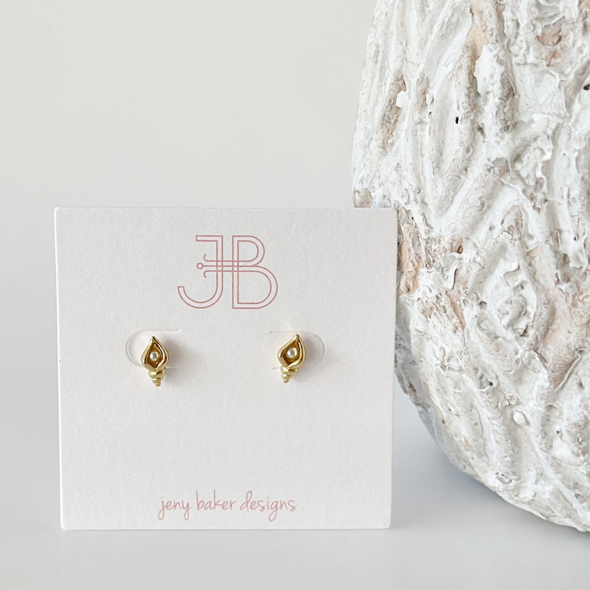 Nicole Shell Studs | Jeny Baker Designs