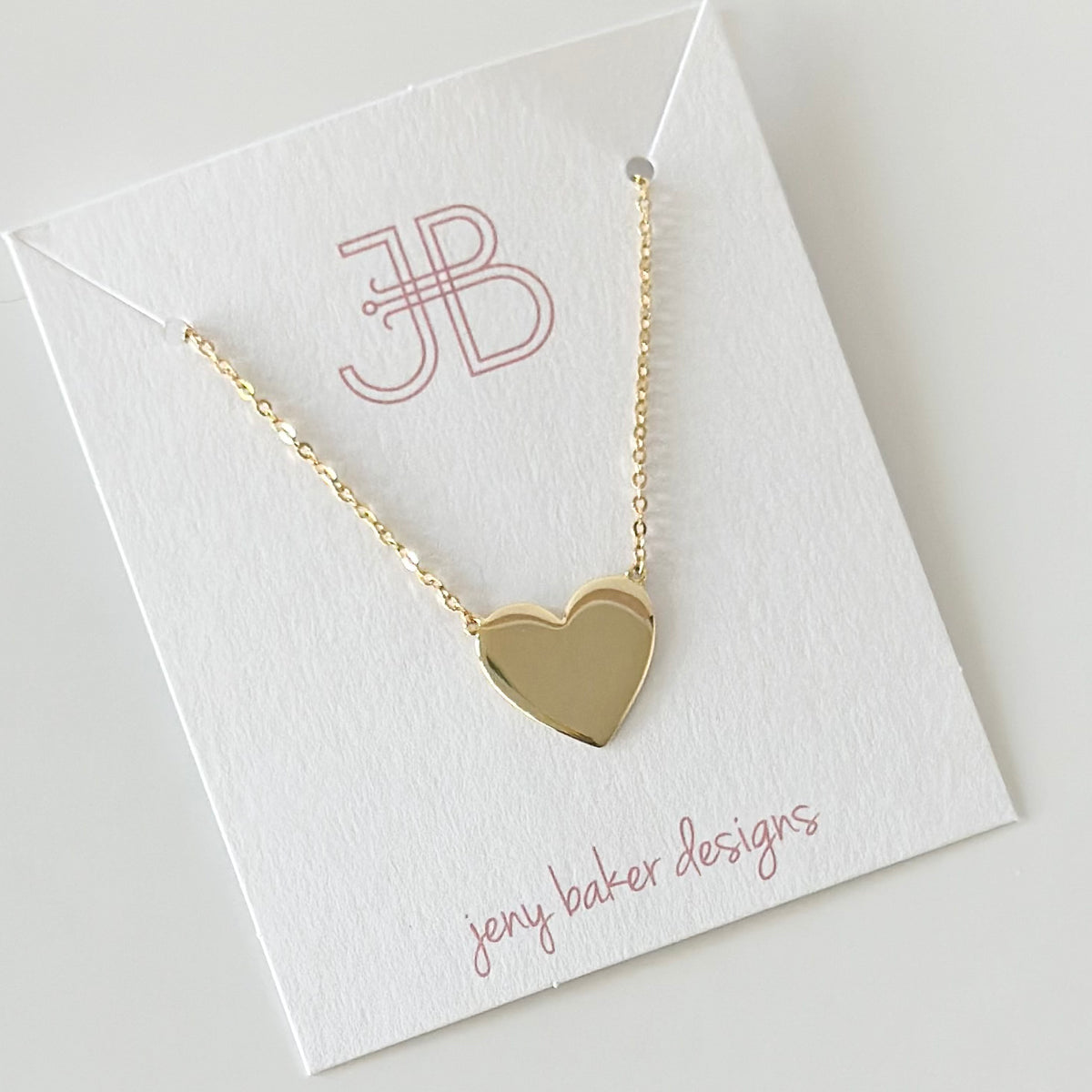 Brandy Heart Necklace | Jeny Baker Designs